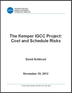 Report- The Kemper IGCC Project: Cost and Schedule Risks | IEEFA